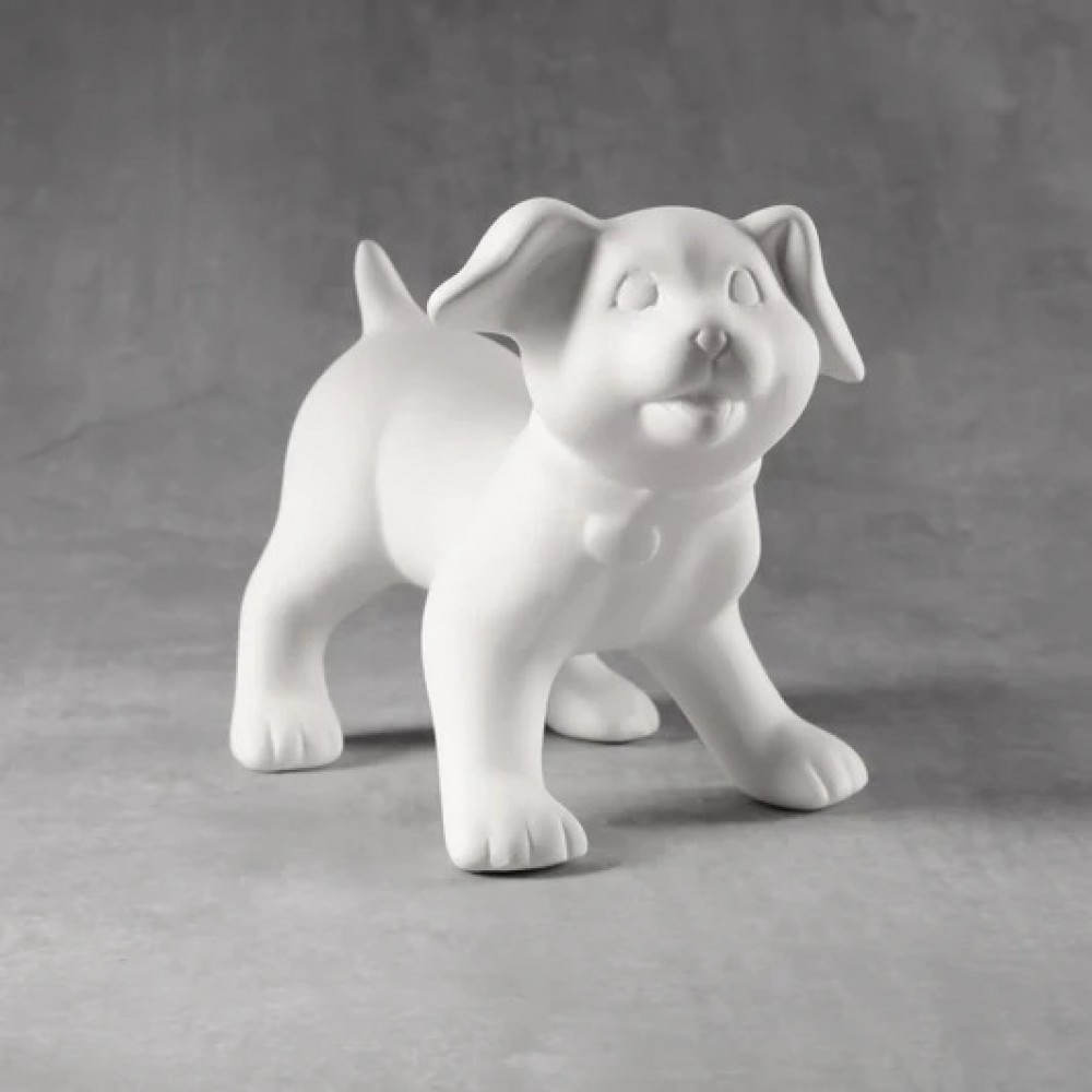 unfinished Ceramic bisque Standing dog
