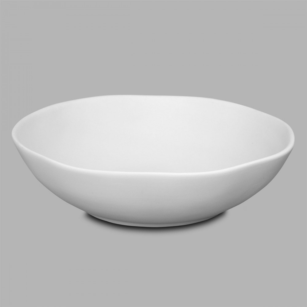 Unpainted Ceramic Bisque Casualware Serving Bowl Unpainted Ceramic Bisque Casualware Serving Bowl